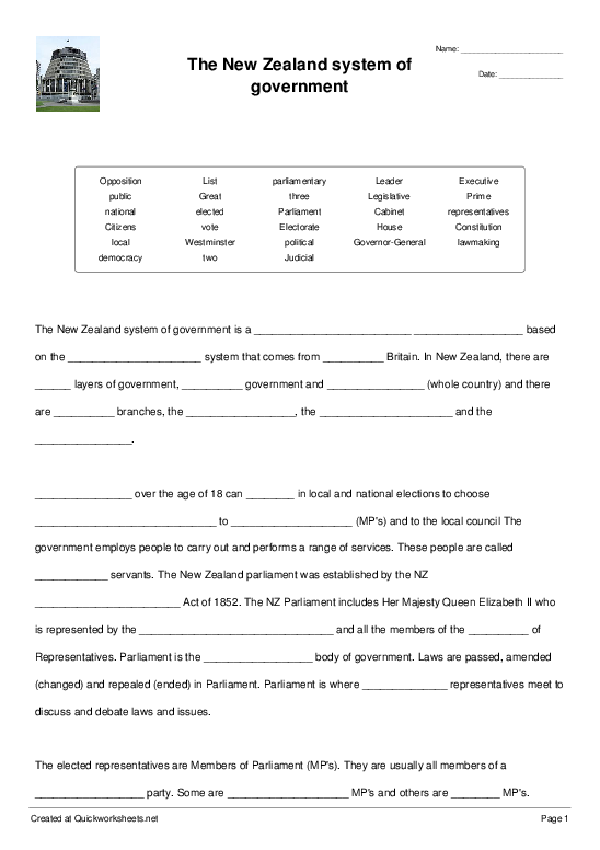 Cloze Worksheets For High School