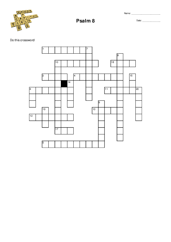 SUNDAY SCHOOL Worksheets
