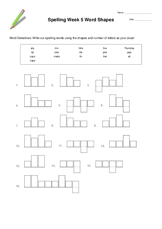 Word Shapes Worksheet Generator Worksheets For Kindergarten