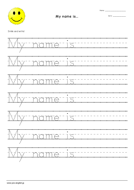 My Name Is Handwriting Worksheet Quickworksheets