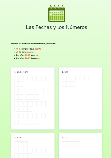 Los Nmeros Ordinales Interactive Worksheet