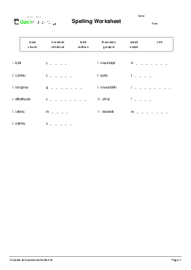 Write Spelling Words 3 Times Worksheet