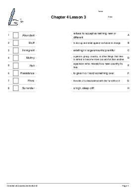 Chapter 4 Lesson 3 - Matching Pairs Worksheet - Quickworksheets