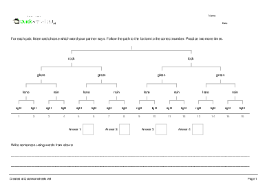 [untitled worksheet] - Minimal Pair Tree Worksheet - Quickworksheets